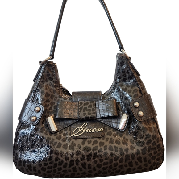 Guess | Bags | Guess Leopard And Bow Crossbody Purse And Wallet | Poshmark